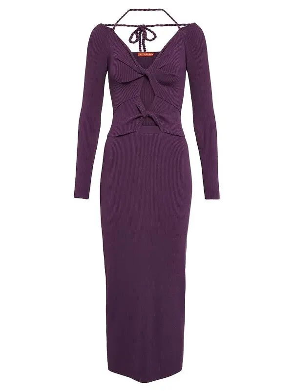Altuzarra Fotia Cutout Jersey Gown - Purple