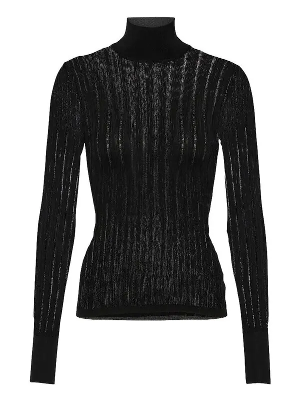 Alaïa Crinoline Turtleneck Sweater - Black