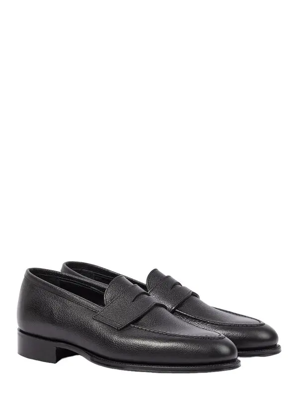 George Cleverley Bradley Ii Leather Penny Loafers - Black