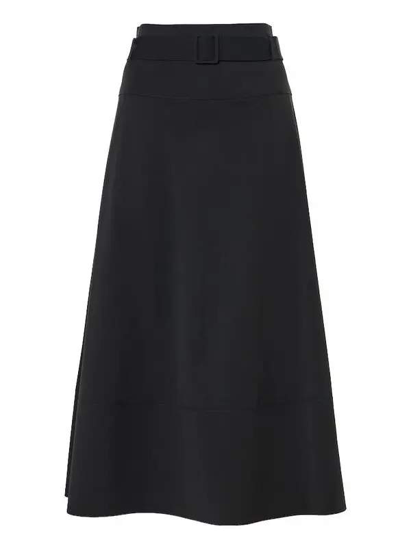 Max Mara Belted Midi Skirt - Black