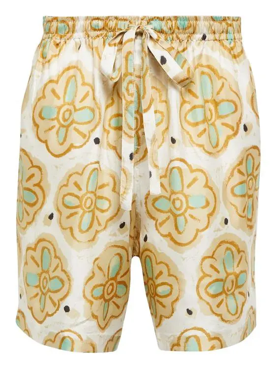 Commas Printed Silk Shorts - Multicoloured