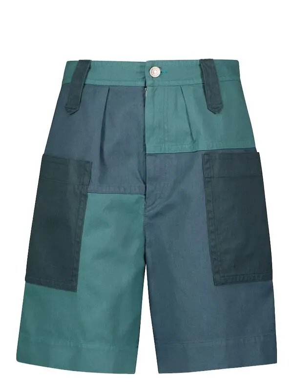 MARANT ETOILE Kalerna Cotton And Linen Shorts - Blue