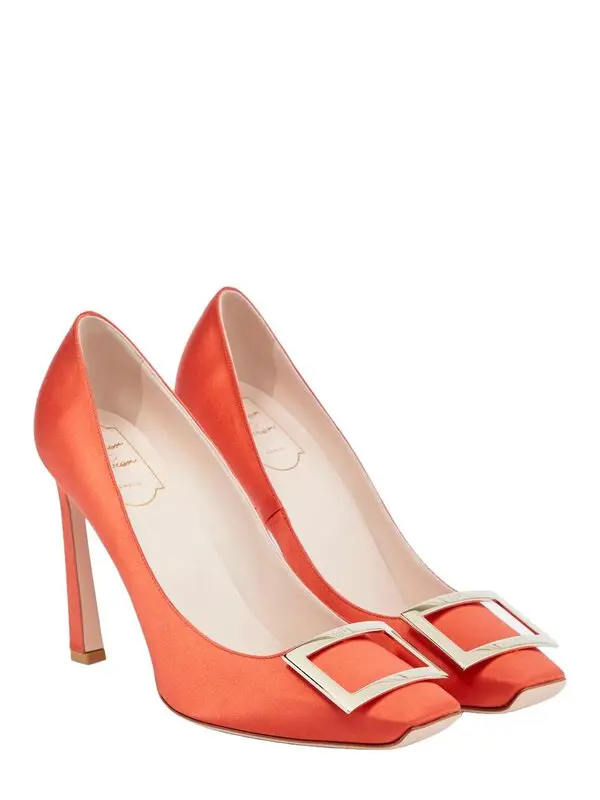 ROGER VIVIER Trompette Satin Pumps - Orange