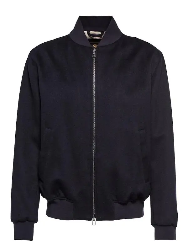 Loro Piana Ivy Cashmere Bomber Jacket - Blue
