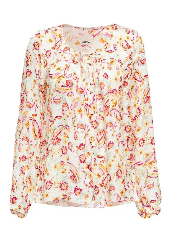 Isabel Marant Étoile Prian Printed Silk-blend Blouse - Multicoloured