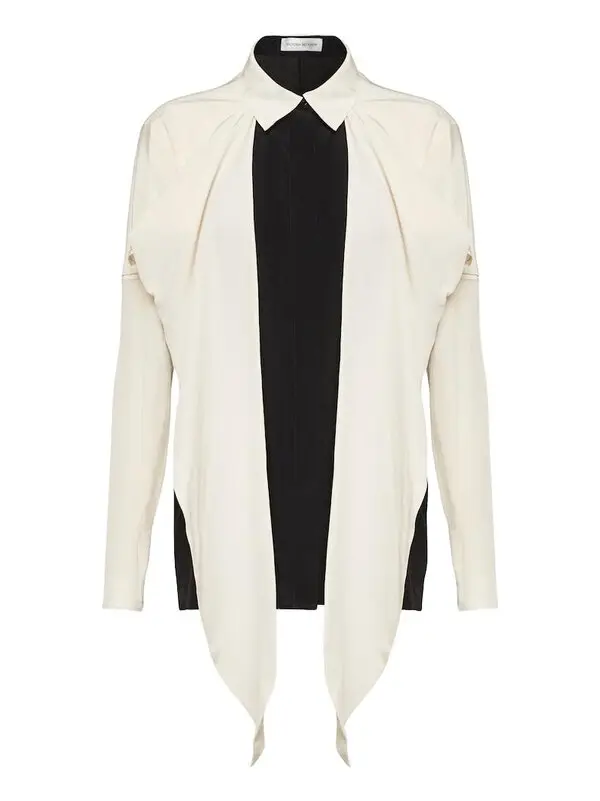 Victoria Beckham Silk Crepe De Chine Blouse With Bow Detail - Multicoloured