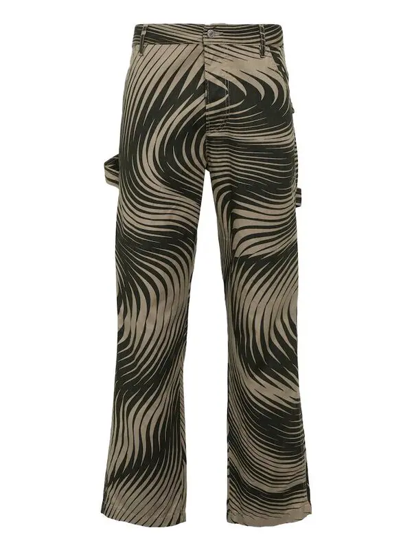 Dries Van Noten Cotton And Linen Wide-leg Trousers - Multicoloured