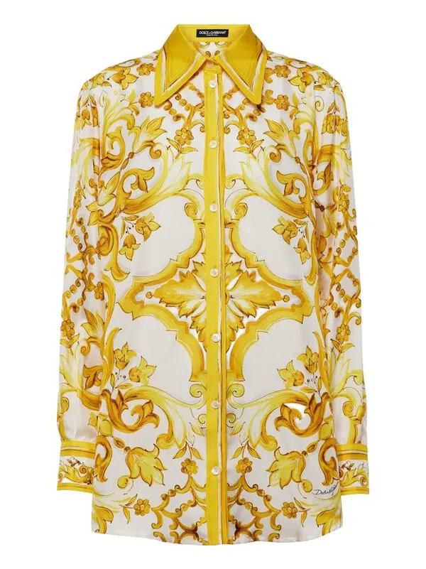 Dolce & Gabbana Majolica Silk Twill Shirt - Multicoloured