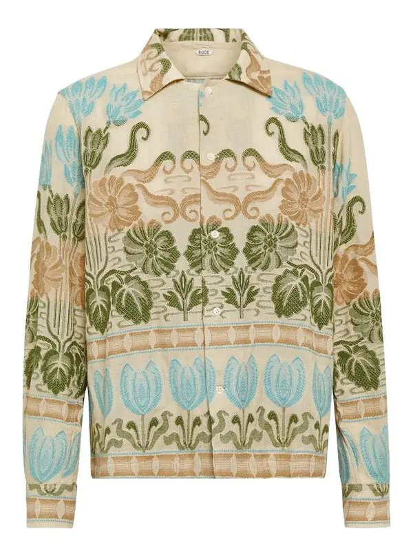 BODE Tulipa Printed Cotton Shirt - Multicoloured