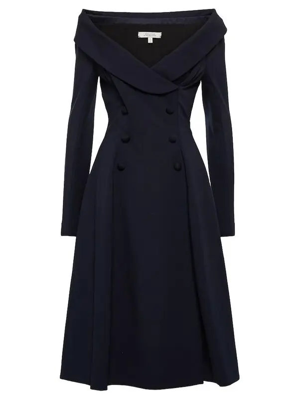 Dorothee Schumacher Off-the-shoulder Midi Dress - Blue