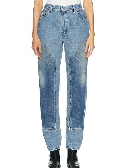 ALIGRACE Patchwork Carpenter Jeans - Medium Dark