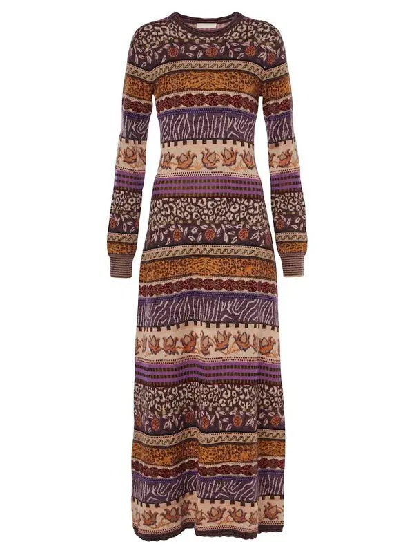 Ulla Johnson Paloma Jacquard Maxi Dress In Woodland - Multicoloured