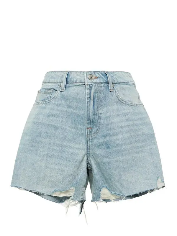 7 For All Mankind Monroe High-rise Denim Shorts - Blue