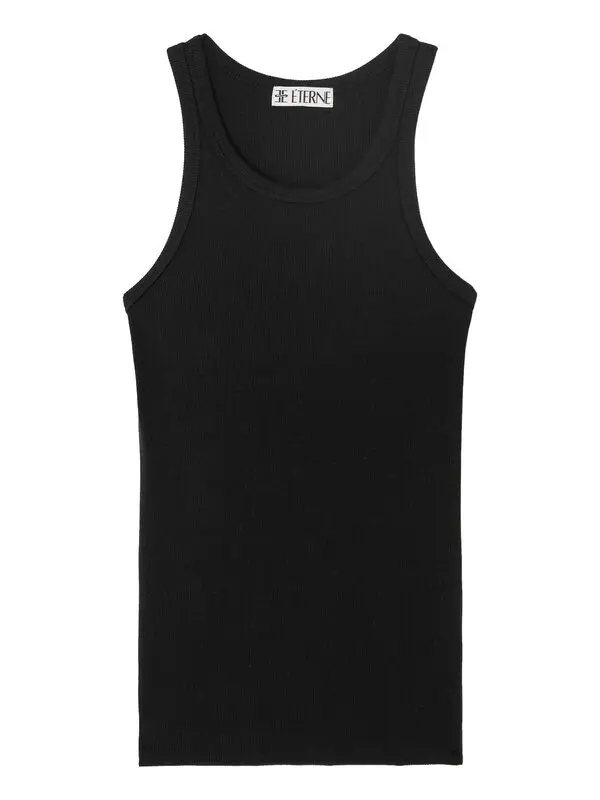 Eterne Ribbed Stretch-jersey Racer Tank - Black