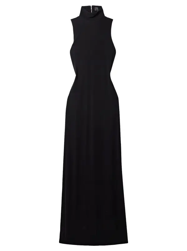 NILI LOTAN Reid Stretch-jersey Maxi Dress - Black