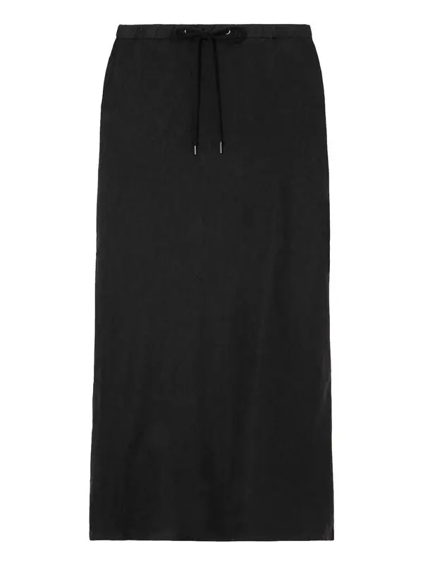 JAMES PERSE Surfside Asymmetric Linen Skirt - Black