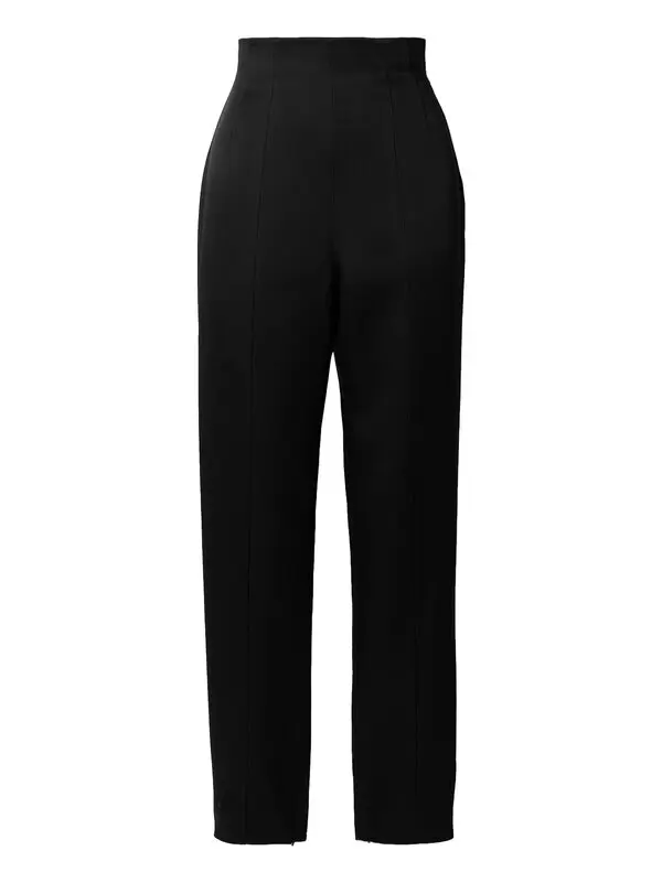 Khaite Lenn High-rise Crepe Pants - Black
