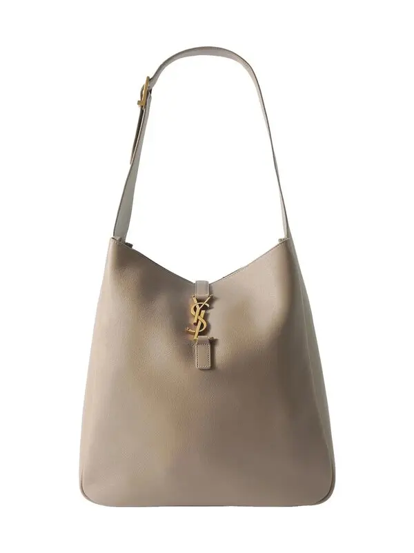 Saint Laurent Le 5 À 7 Supple Large Leather Shoulder Bag - Gray
