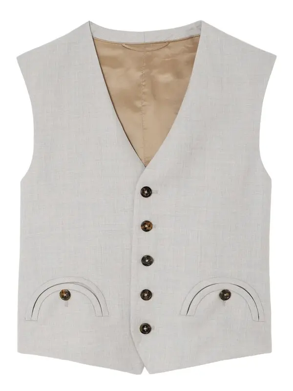 BLAZÉ MILANO Feral Wool Vest - Gray