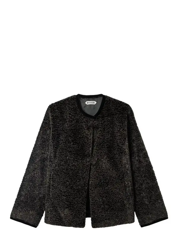 BODE Fitchberg Faux Shearling Jacket - Black