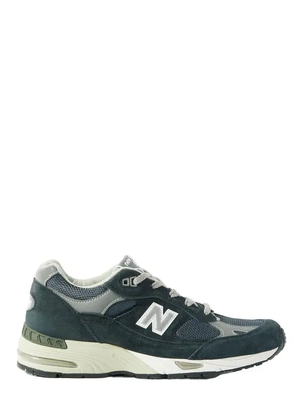 NEW BALANCE Miuk 991 Suede, Leather And Mesh Sneakers - Blue