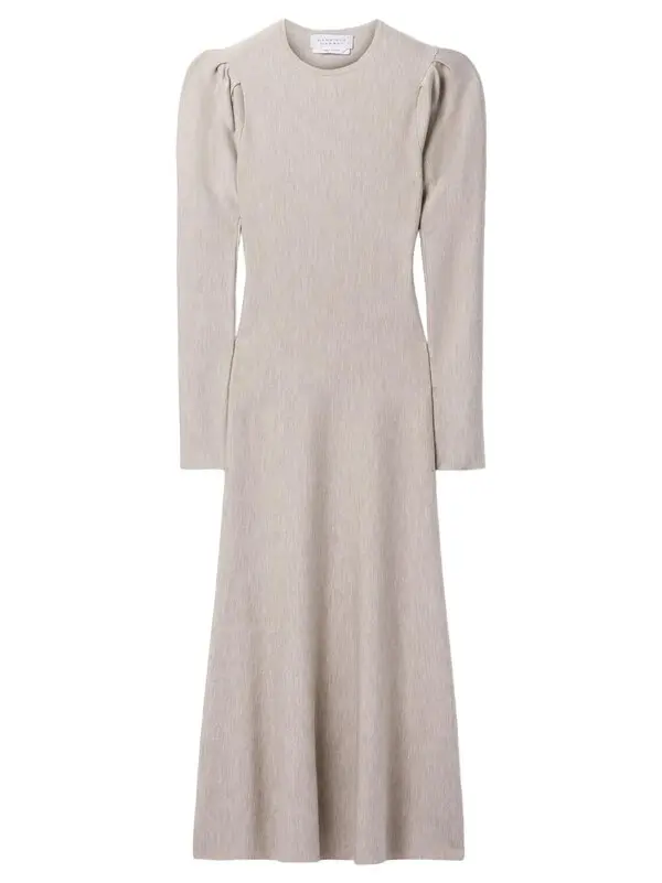 Gabriela Hearst Hannah Wool And Cashmere-blend Midi Dress - Neutrals