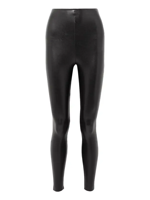 Commando Stretch Leather-like Leggings - Black