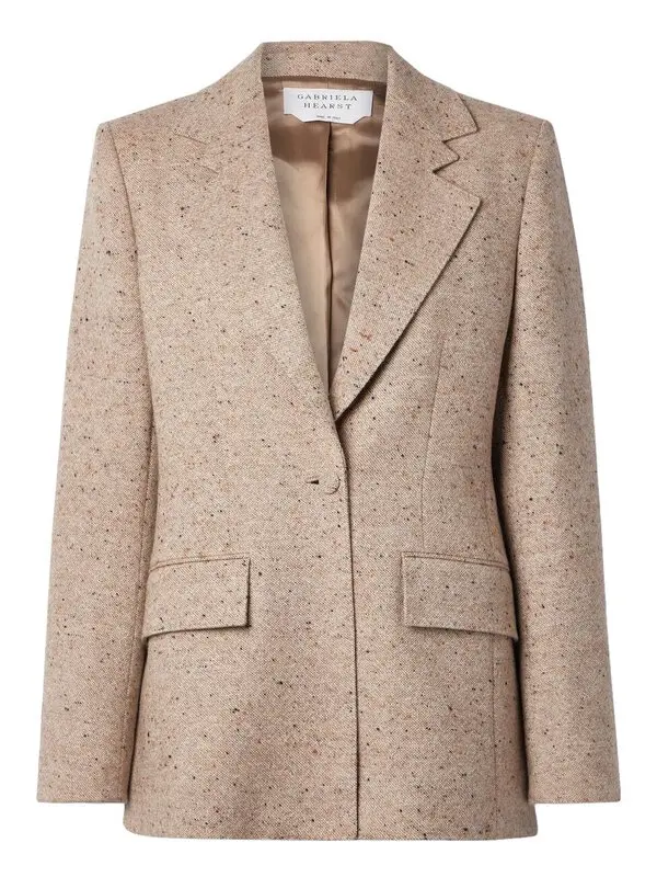 Gabriela Hearst Delmas Wool And Cashmere-blend Blazer - Neutrals