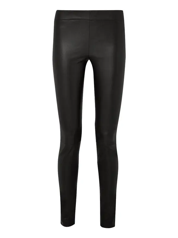 THE ROW Moto Stretch-leather Leggings - Black