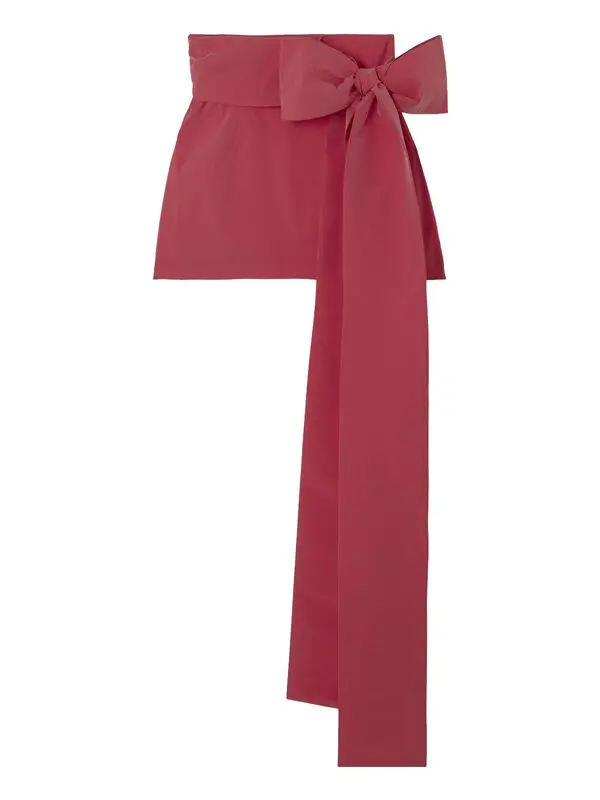 Bernadette Bernard' Bow-detailed Taffeta Mini Skirt - Red