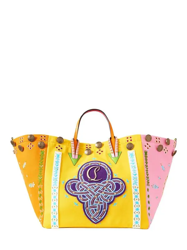 CHRISTIAN LOUBOUTIN Embellished Canvas Tote - Multi