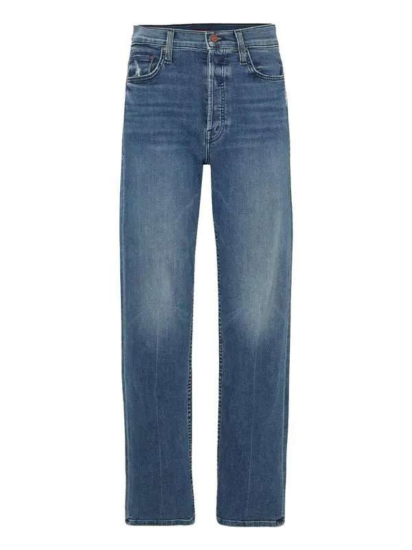 MOTHER The Tomcat Hover High-rise Straight Leg Jeans - Blue
