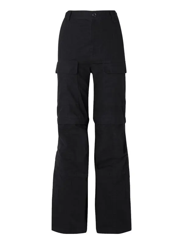 Balenciaga Paneled Cotton-ripstop Cargo Pants - Black