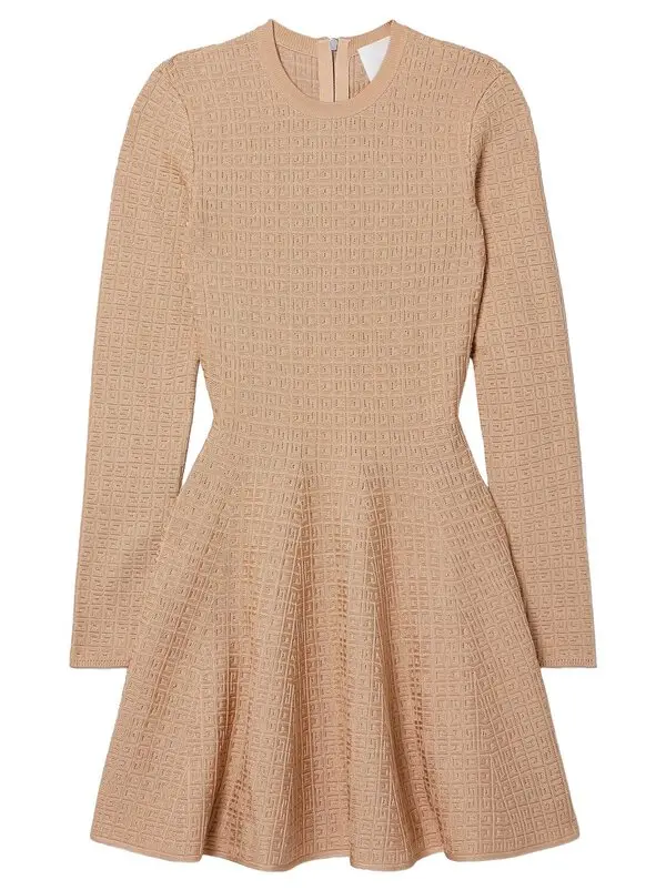 Givenchy Jacquard-knit Mini Dress - Brown