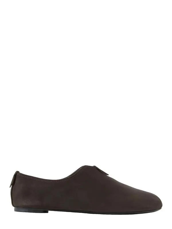 Loro Piana Floaty Suede Loafers - Brown