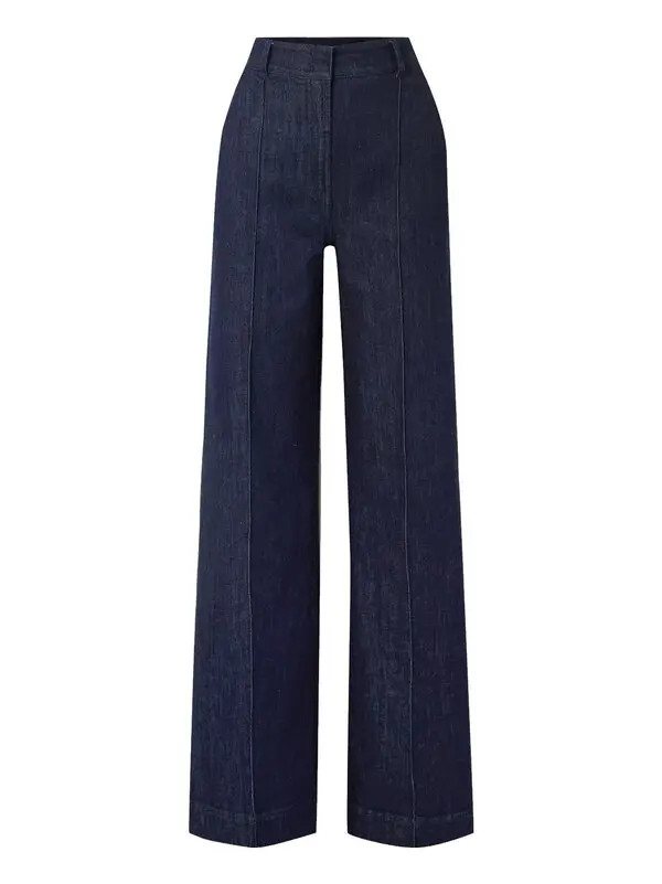Another Tomorrow High-rise Straight-leg Stretch Organic Jeans - Blue