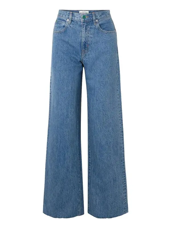 SLVRLAKE Grace Mid-rise Wide-leg Jeans - Blue