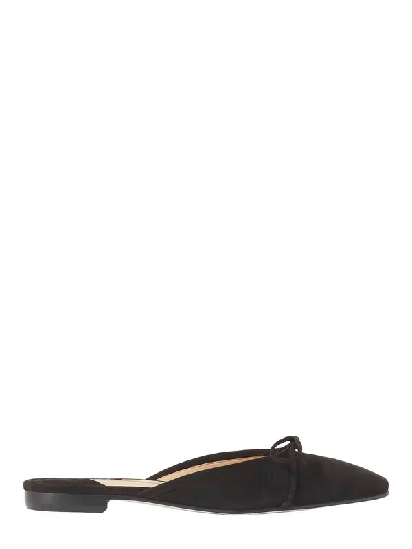 Manolo Blahnik Ballerimu Suede Slip-ons - Black