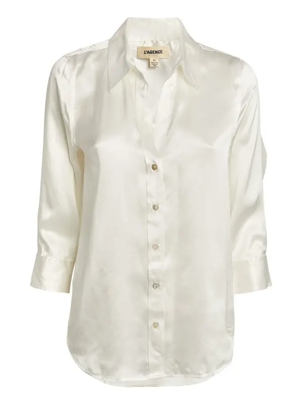 L'Agence Dani Silk Blouse - Ivory