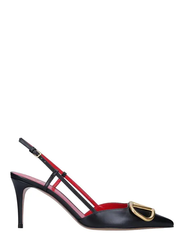 Valentino Garavani Vlogo Slingback Pumps - Black