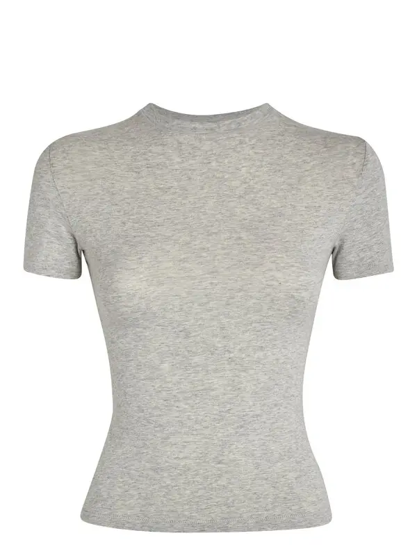 SKIMS Cotton Jersey Short-sleeve T-shirt - Grey