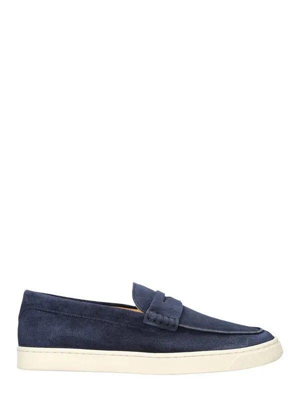 Brunello Cucinelli Suede Hybrid Loafers - Navy
