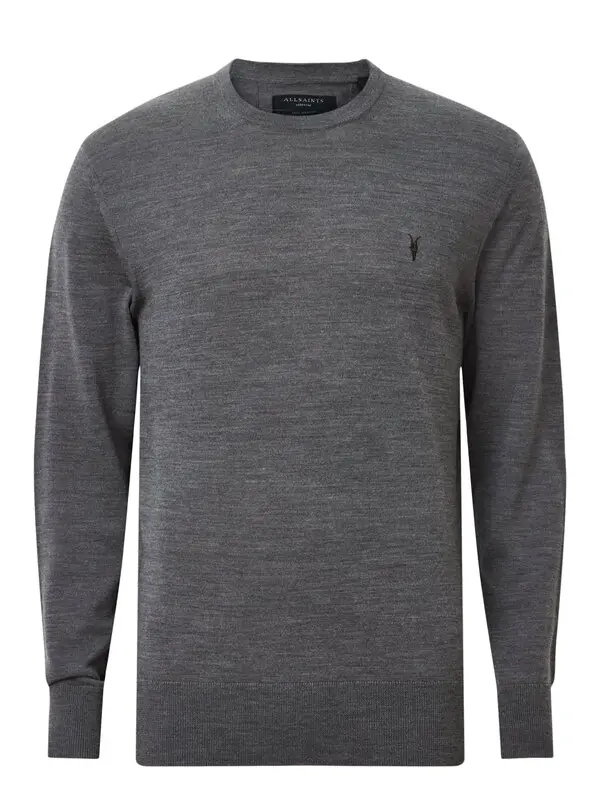 ALLSAINTS Merino Wool Mode Sweater - Grey