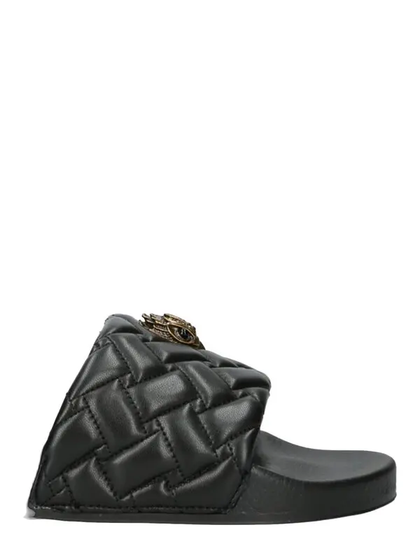 Kurt Geiger Meena Eagle Quilted Slides - Black