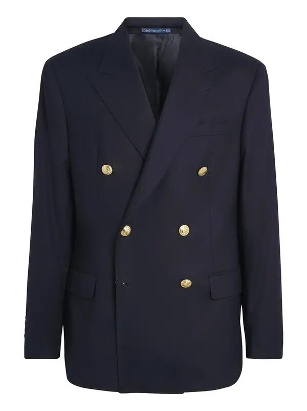 Polo Ralph Lauren Wool Double-breasted Blazer - Navy