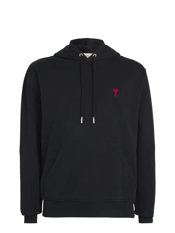 AMI Paris De Coeur Hoodie - Black