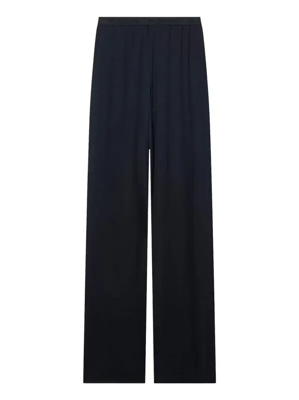 Balenciaga Wide-leg Elasticated Waist Trousers - Black
