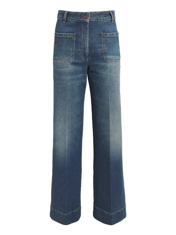Victoria Beckham Alina Flared Jeans - Blue