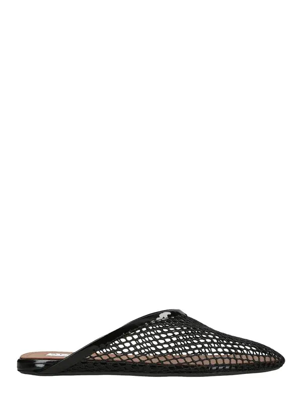 Alaïa Fishnet Mules - Black