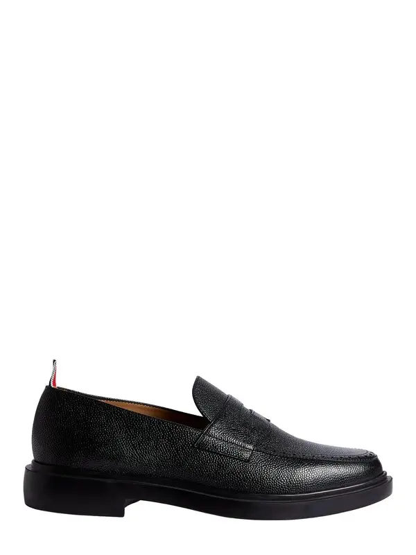 Thom Browne Grained Leather Loafers - Black
